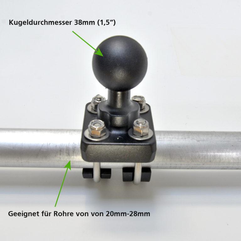 Basissockel für Tablet-Halterung an Rohren